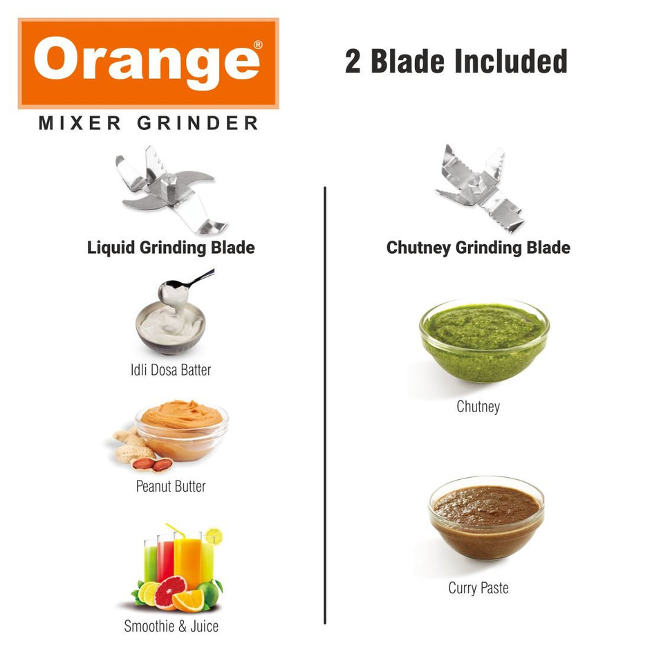 Mixer Grinder – Orange Cookware